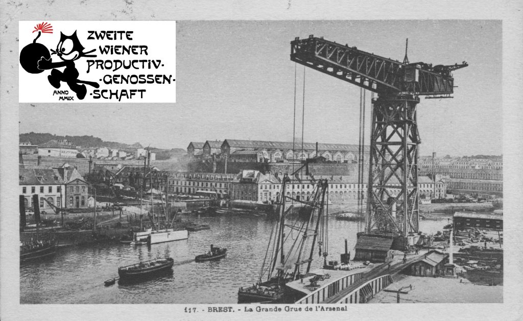 F | Brest | Port Militaire 1931 | Usines et la grande grue – schlot.at